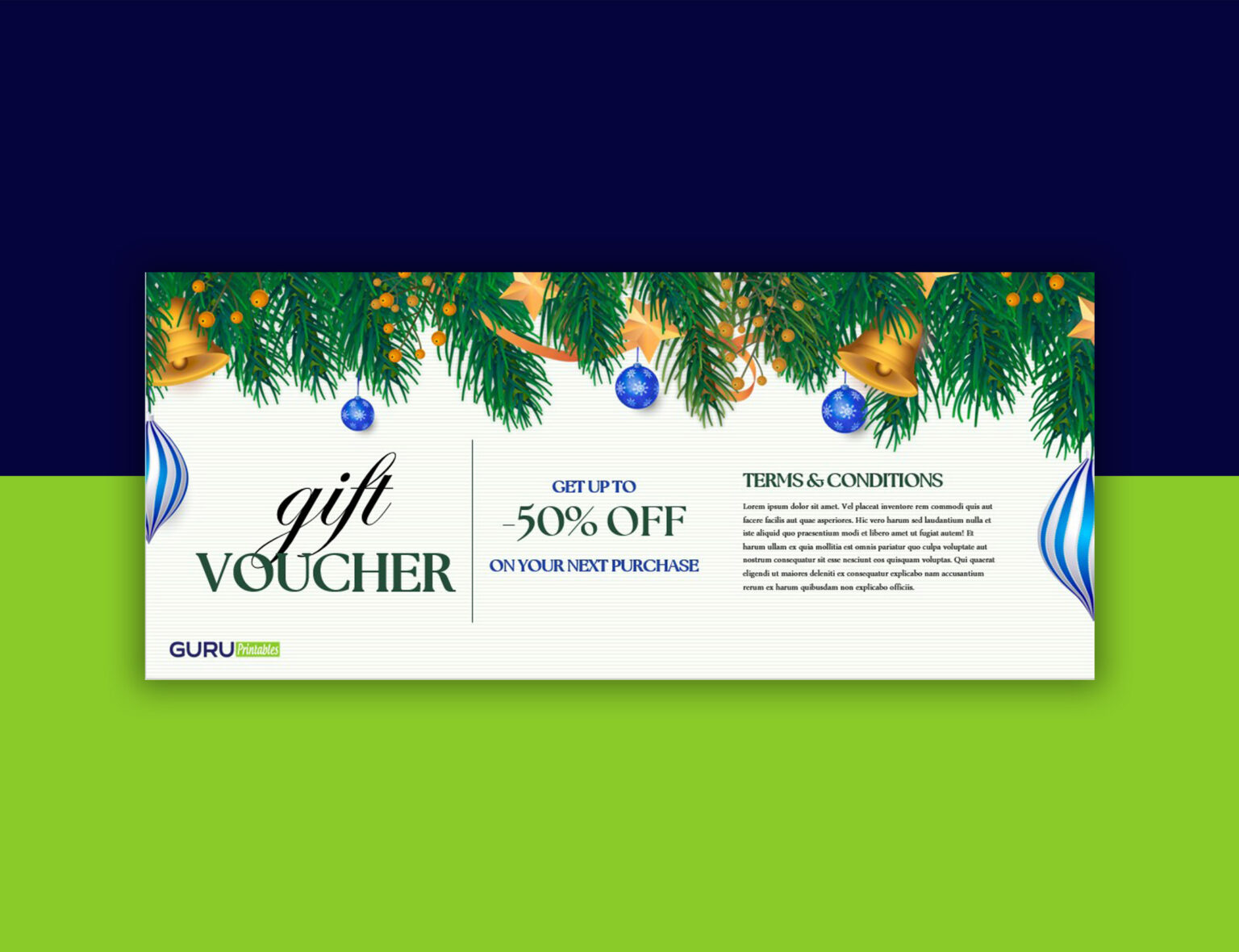 Christmas Gift Voucher Template - Guru Printables