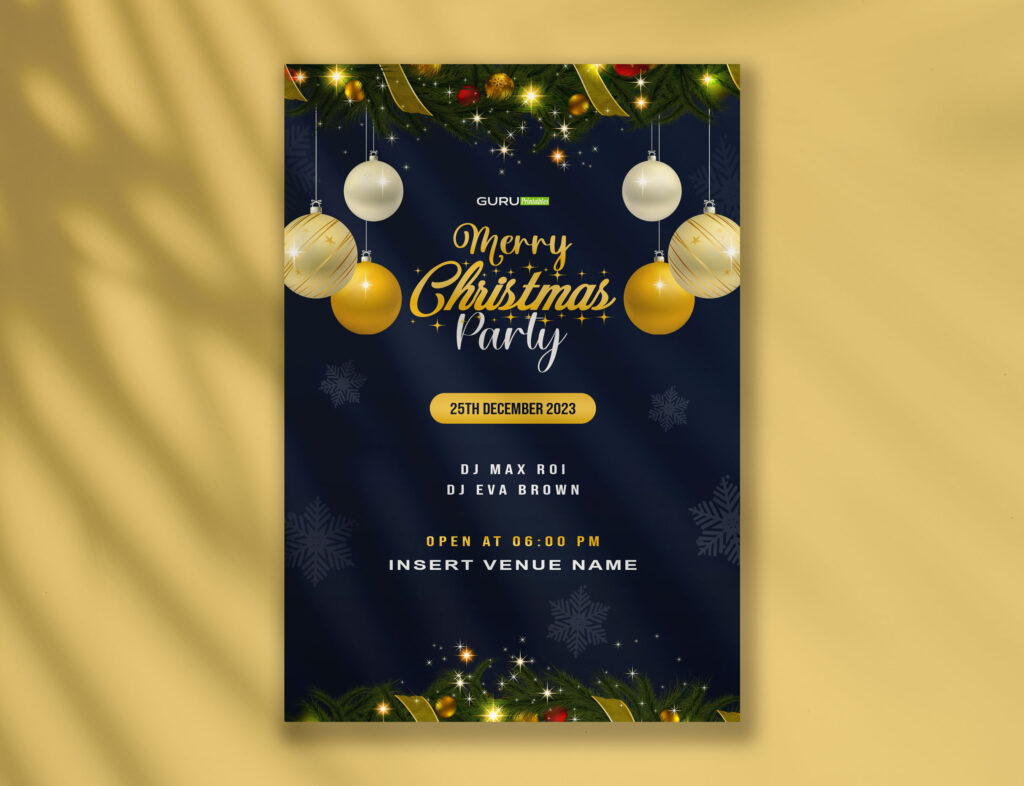 Christmas Invitation Template - Guru Printables