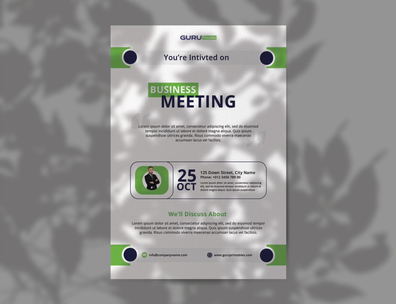 Business Meeting Invitation Template - Guru Printables