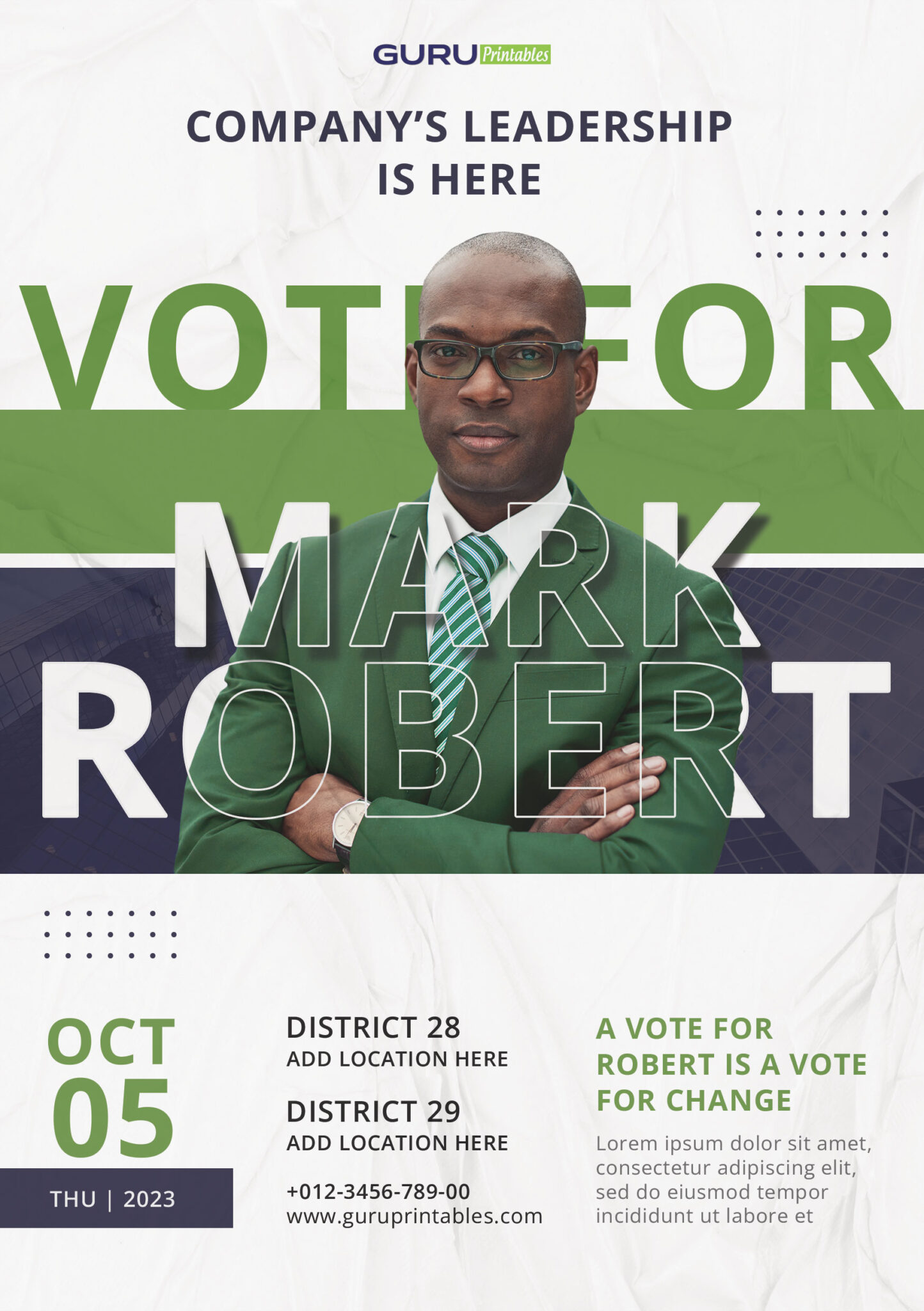 Creative Political Flyer Template - Guru Printables