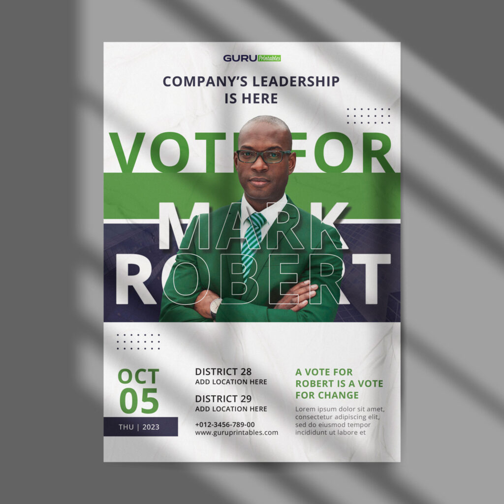 Creative Political Flyer Template - Guru Printables