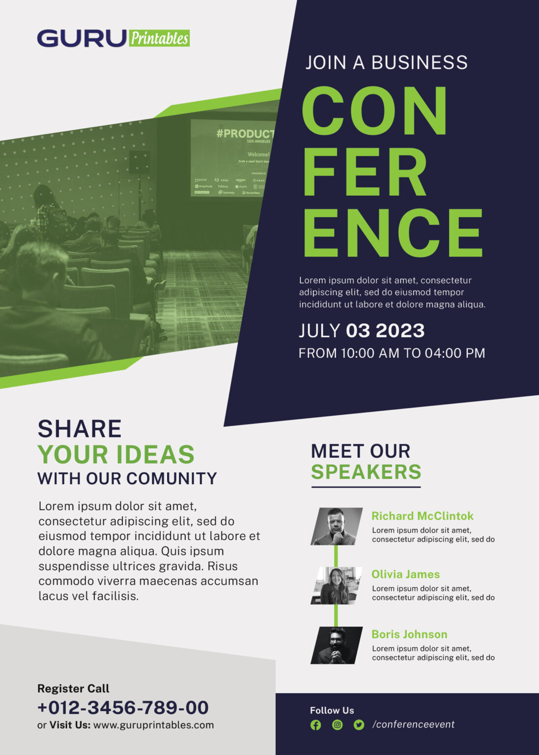 Creative Business Conference Invitation Design - Guru Printables