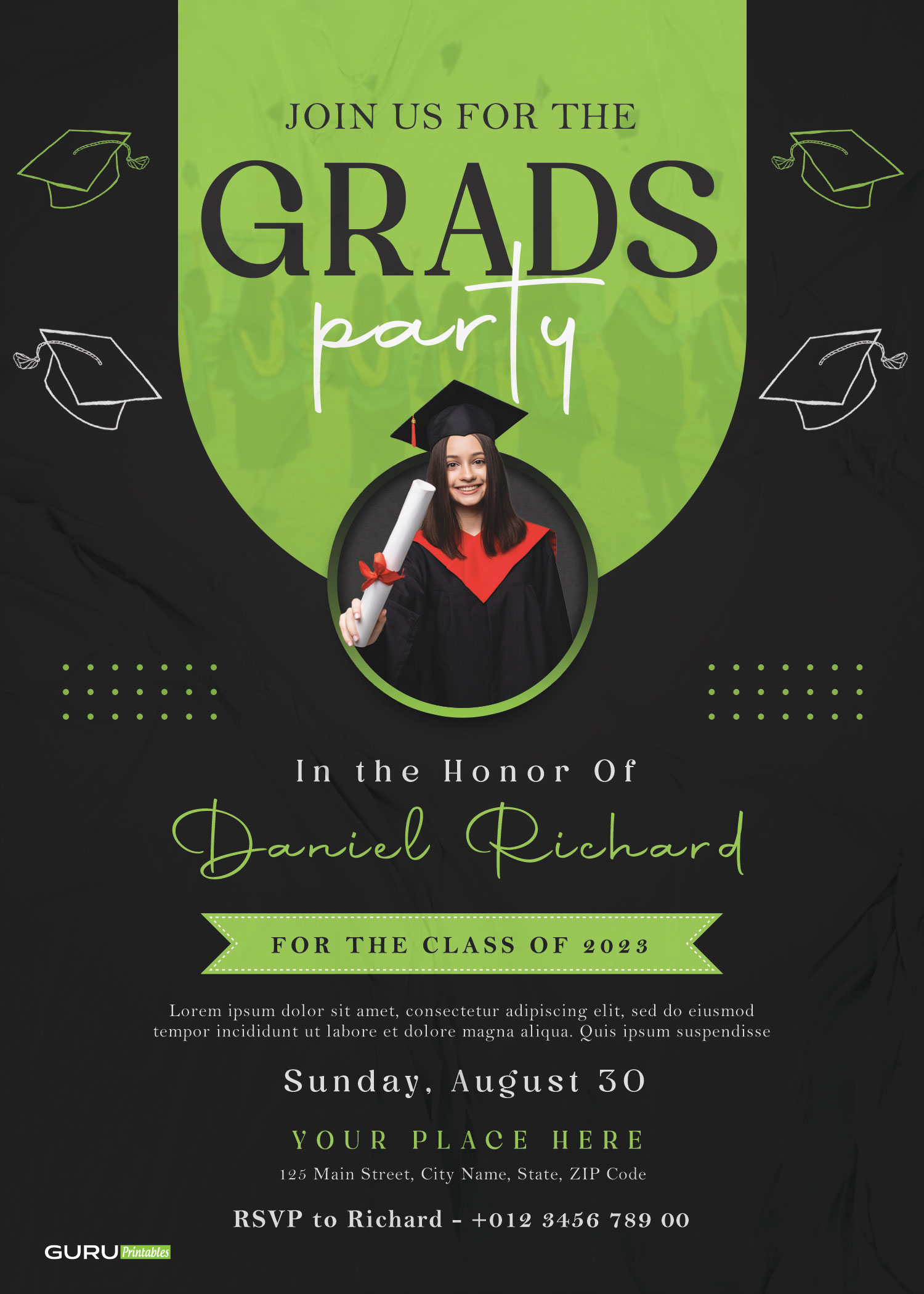 Graduation Party Invitation Templates Archives - Guru Printables