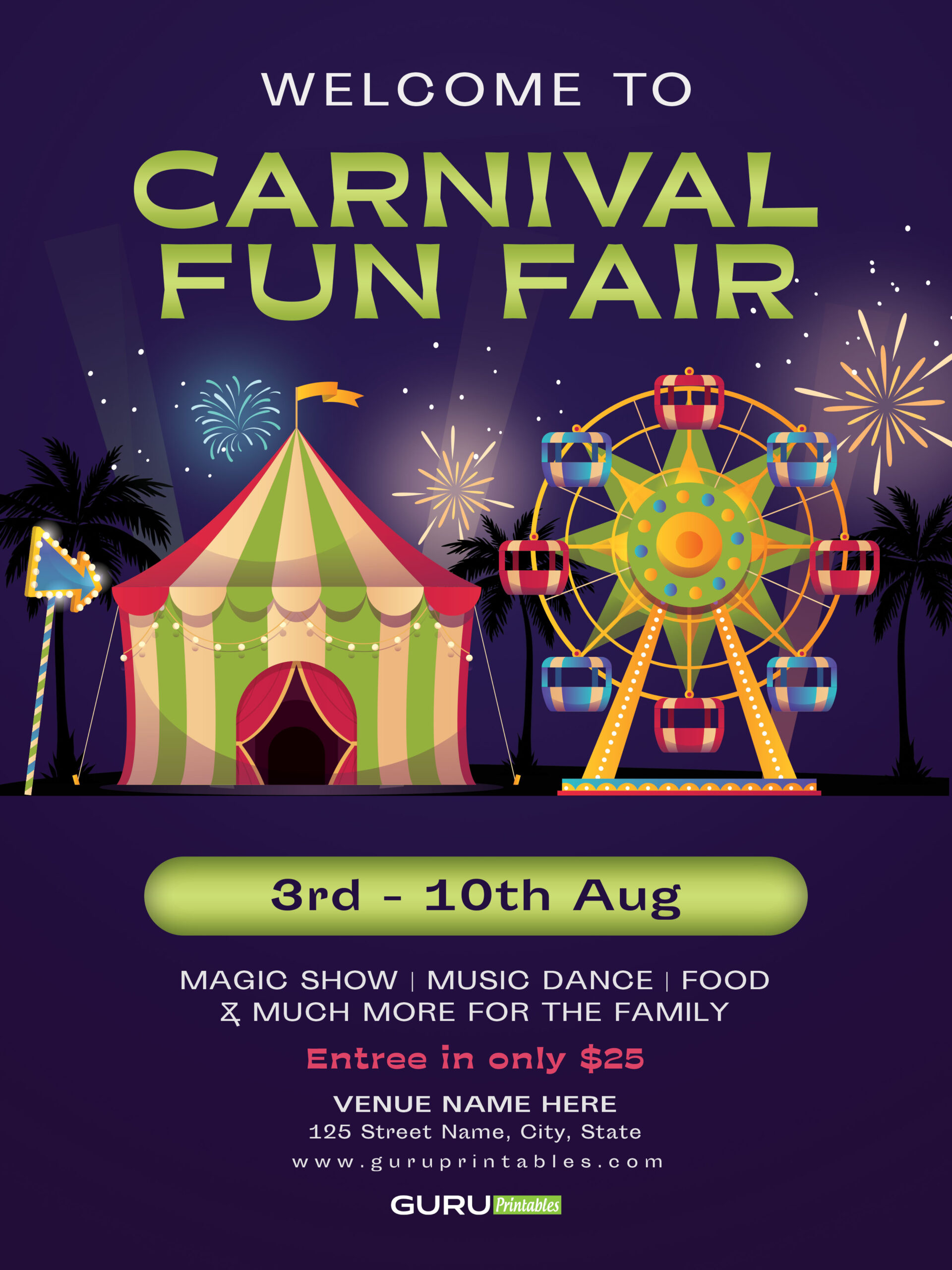 Carnival Flyer Templates Archives - Guru Printables