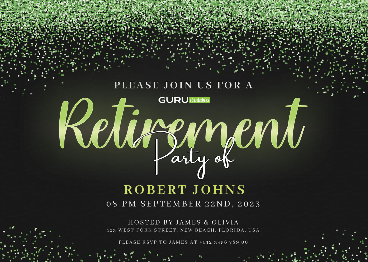 Creative Retirement Party Invitation Design - Guru Printables