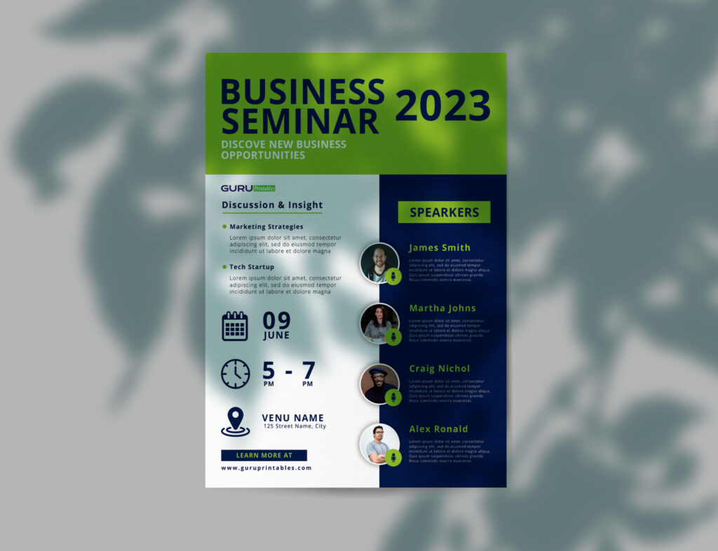 Customized Business Seminar Invitation Template - Guru Printables