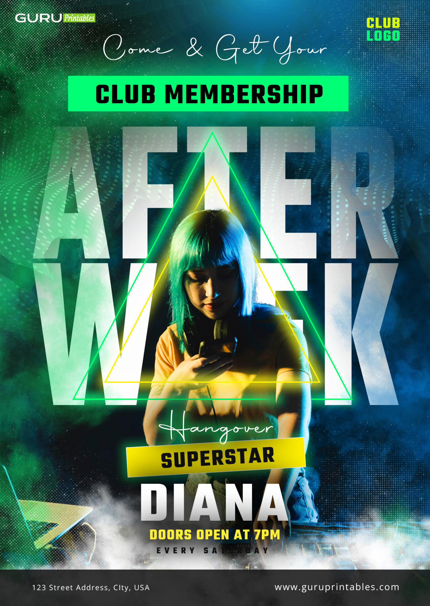 Club Membership Flyer Design - Guru Printables