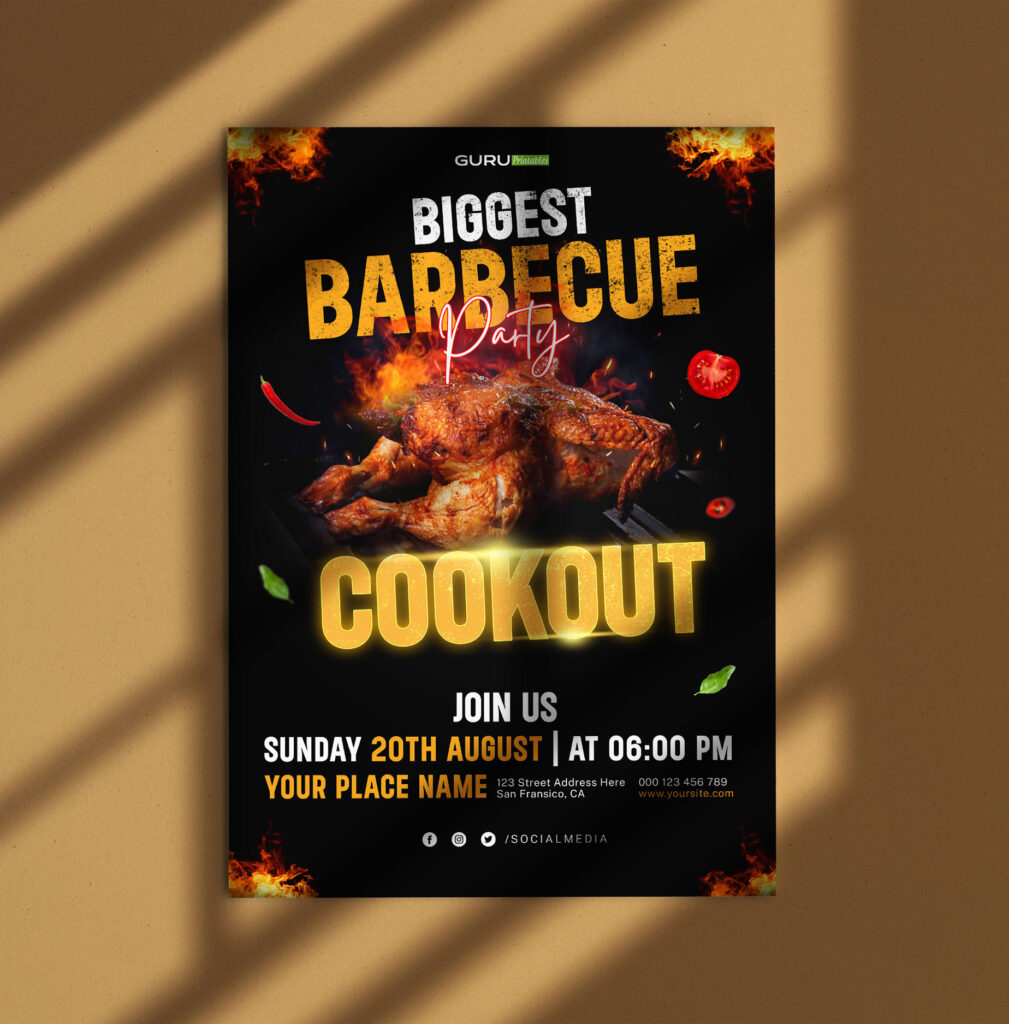 Cookout Flyer Template - Guru Printables