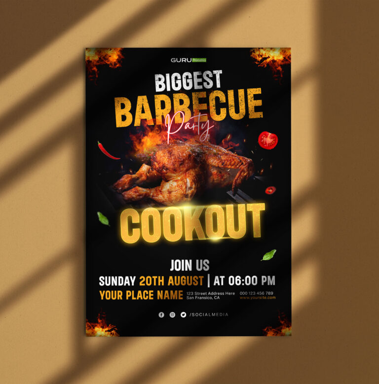 Cookout Flyer Template - Guru Printables