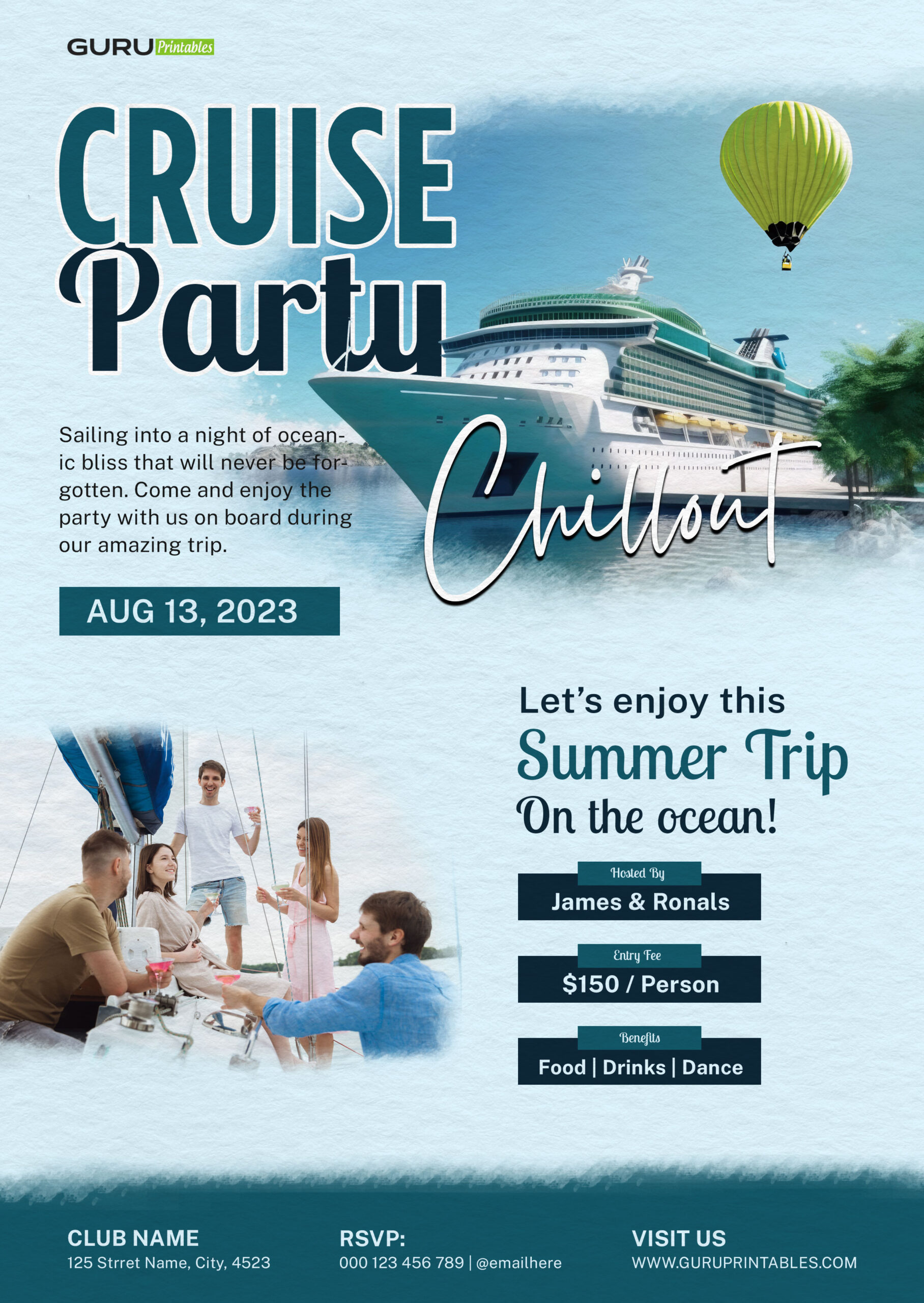 Cruise Flyer Template - Guru Printables