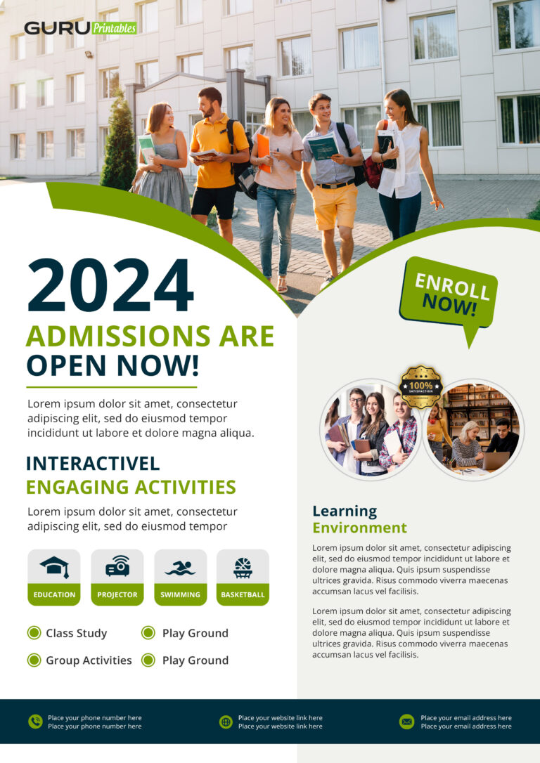 Open Enrollment Flyer Template - Guru Printables