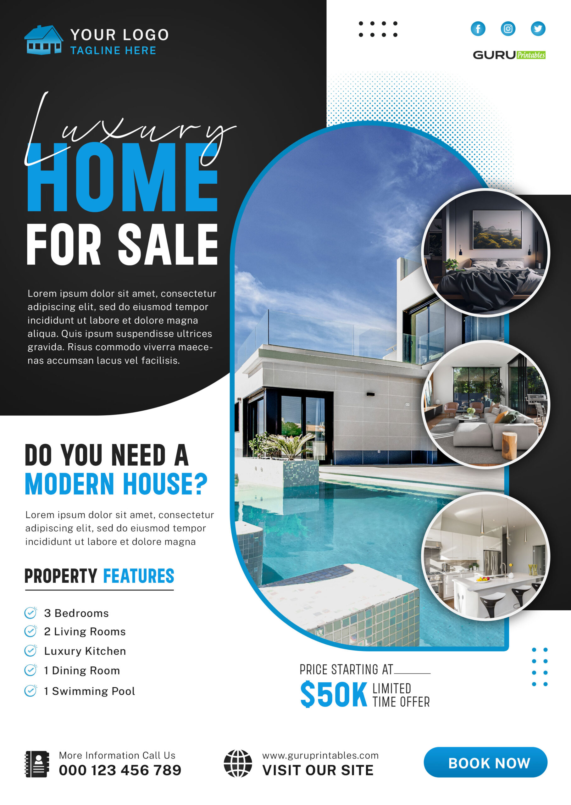 Realtor Flyer Template - Guru Printables