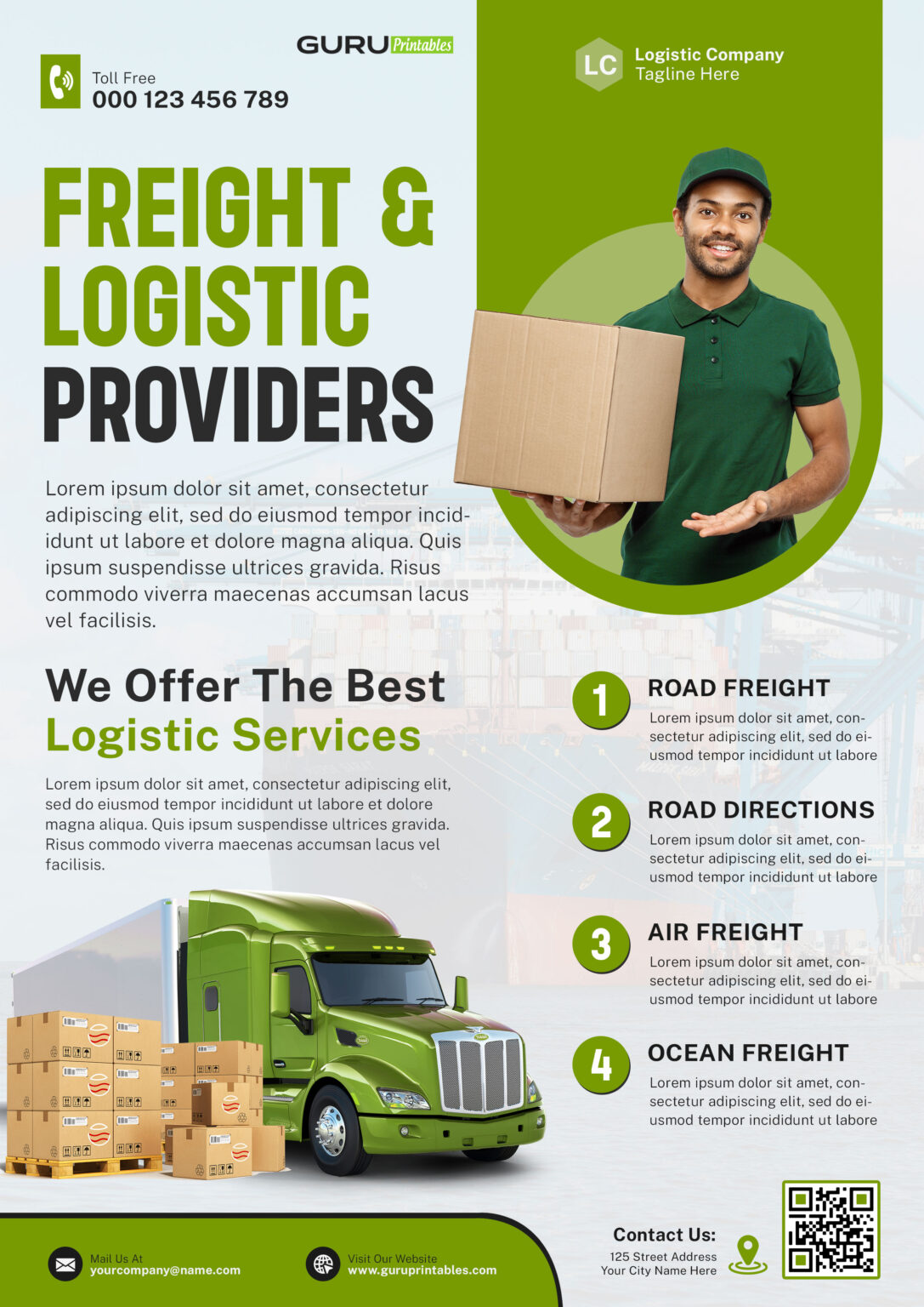 Printable Logistics Flyer Template - Guru Printables